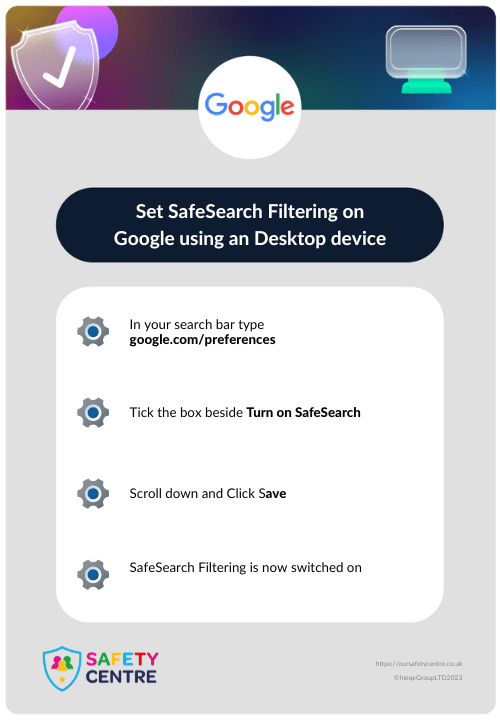 Safety Settings on Google - The Online Safety Centre