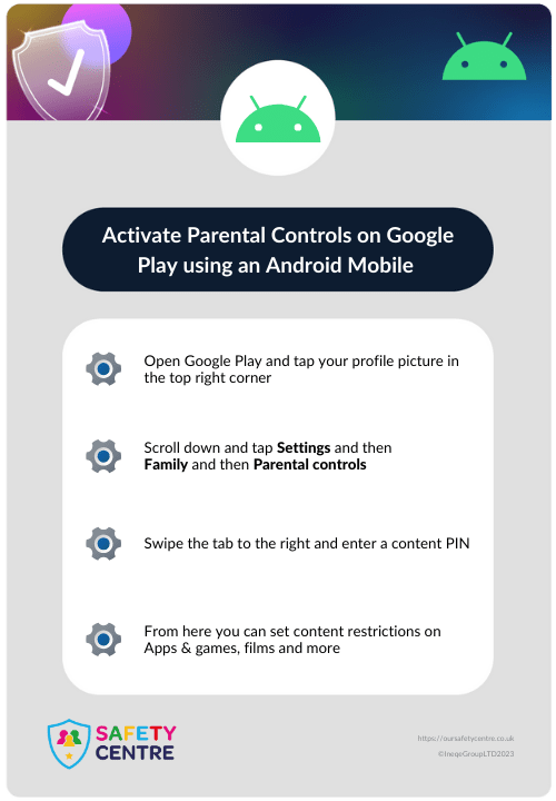 First Phone: Google Play Parental Controls - The Online Safety Centre